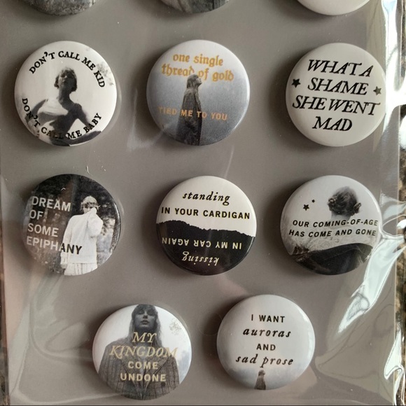 Taylor Swift | Accessories | New Taylor Swift Folklore Album Pin Set ...